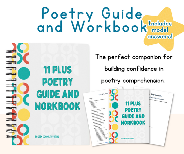 11 Plus Poetry Guide and Workbook | Poem Analysis | English Comprehens ...