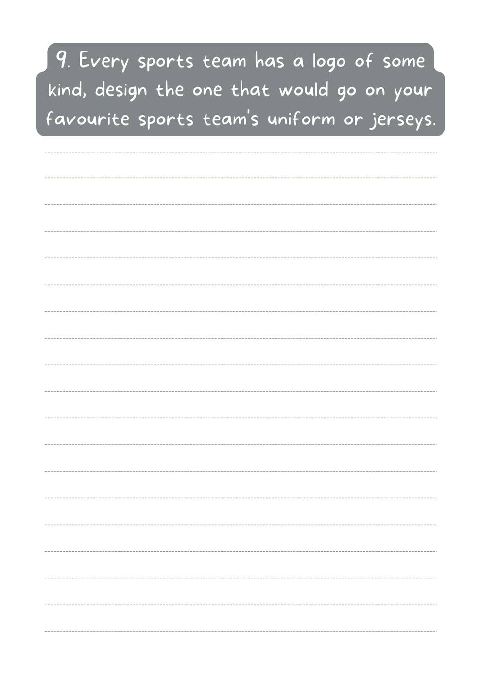 Sports Writing Prompts - Instant Download – Geek School Tutoring